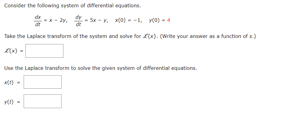 Solved Consider the following system of differential | Chegg.com