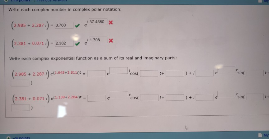 Solved Write each complex number in complex polar notation: | Chegg.com