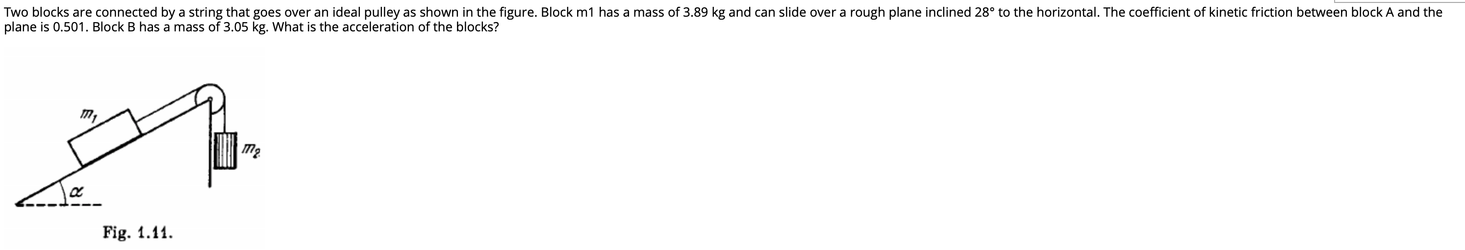 Solved Two blocks are connected by a string that goes over | Chegg.com