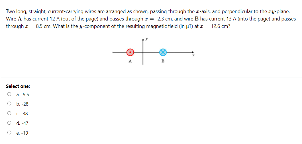 Solved Two long, straight, current-carrying wires are | Chegg.com