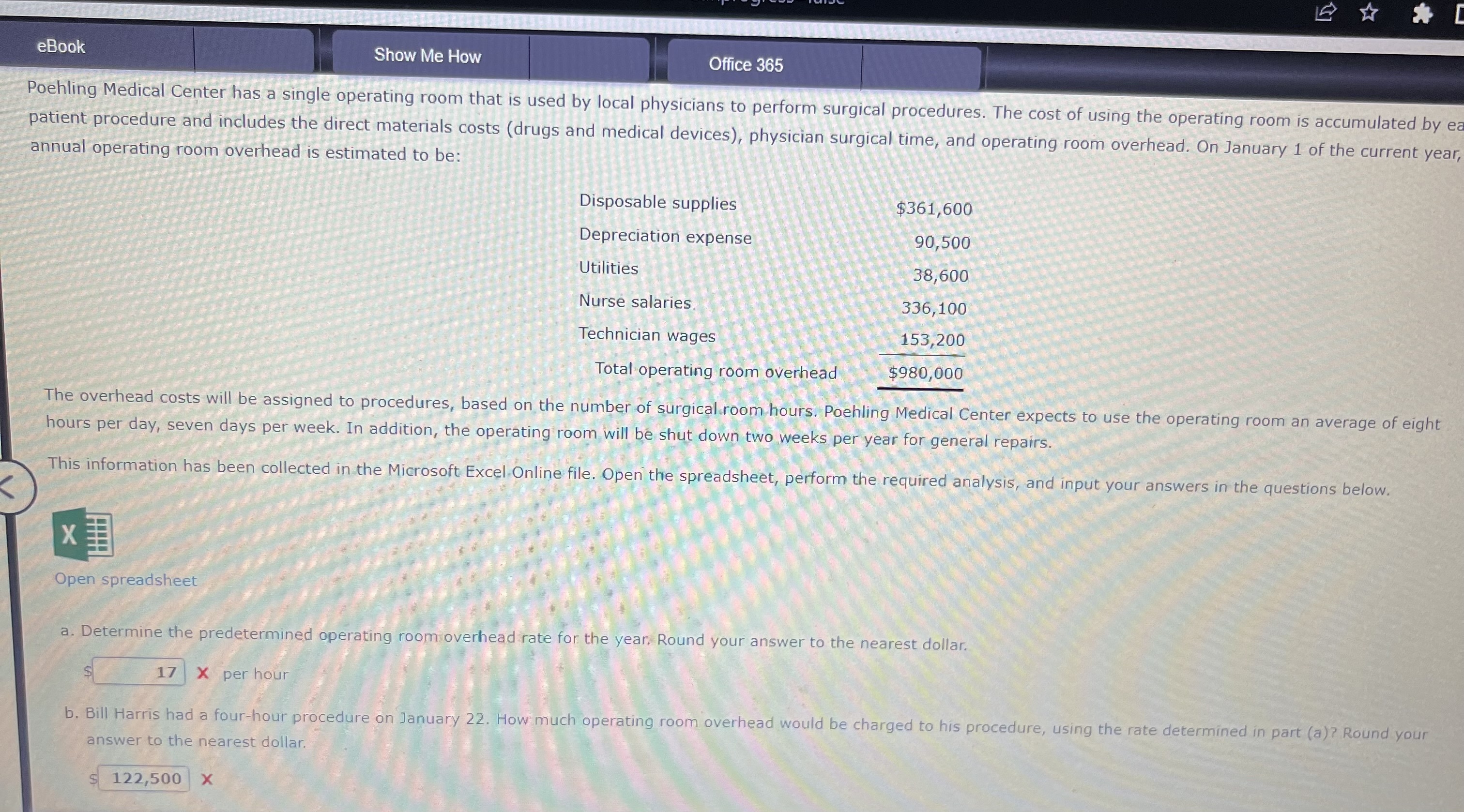 Solved Poehling Medical Center has a single operating room | Chegg.com