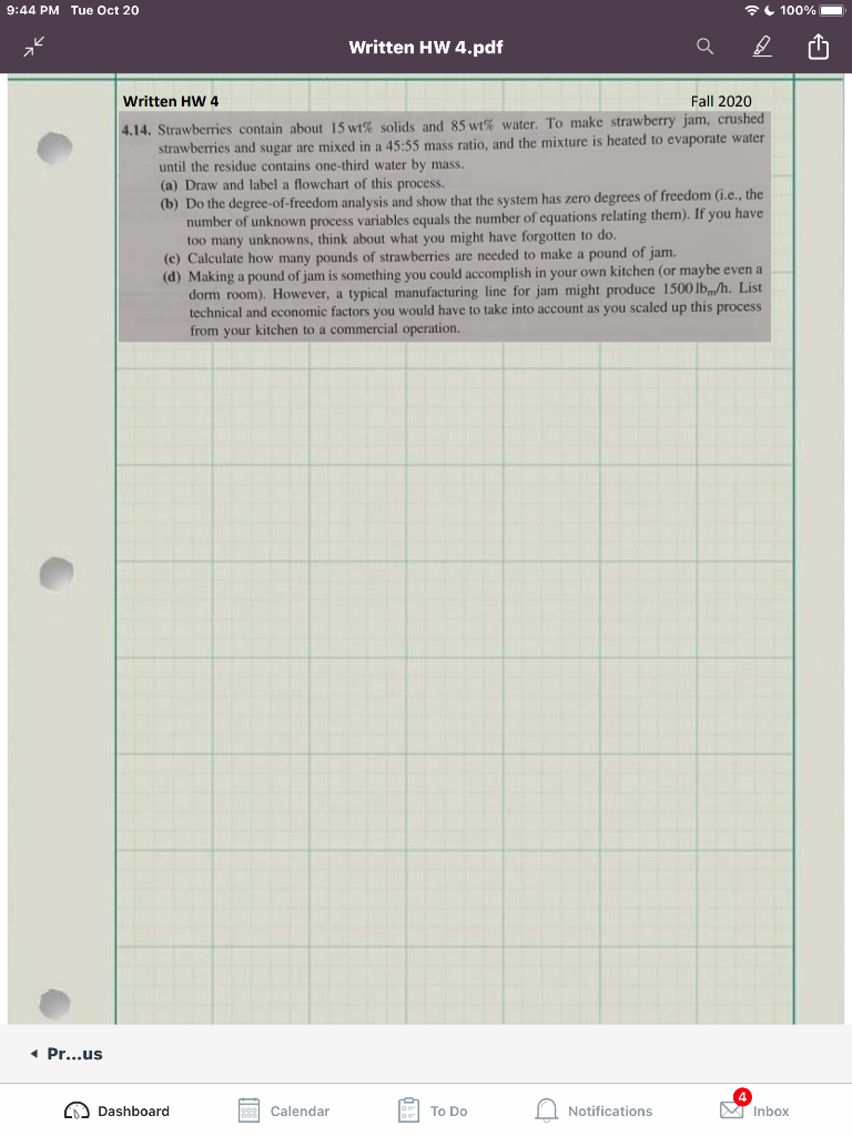 Solved 9:44 PM Tue Oct 20 100% Written HW 4.pdf Written HW 4 | Chegg.com