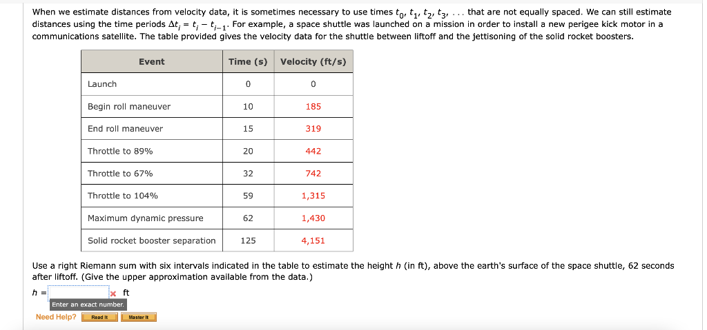 Solved When we estimate distances from velocity data, it is | Chegg.com