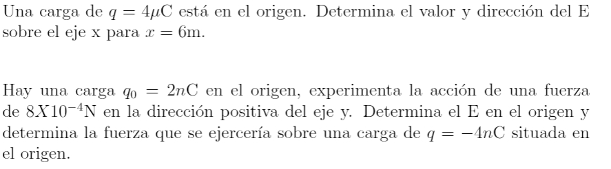 Solved Una carga de q=4μC ﻿está en el ﻿origen. Determina el | Chegg.com