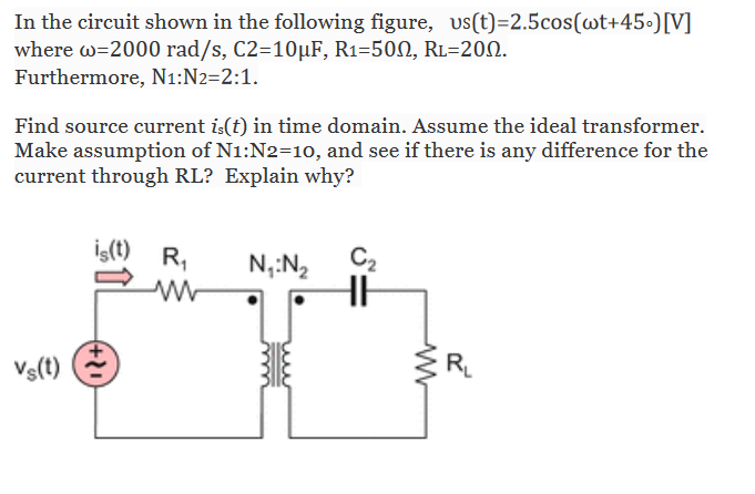 Solved In the circuit shown in the following figure, | Chegg.com