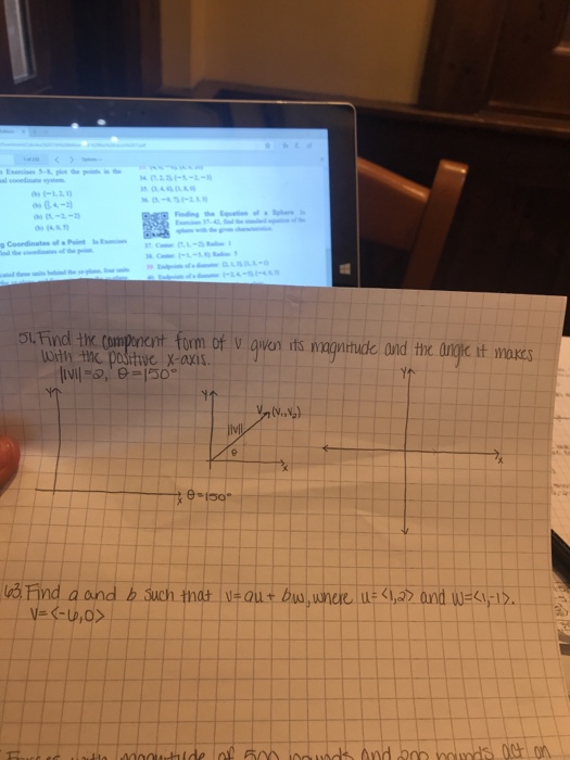 Solved 51. Find the component form of v given its magnitude | Chegg.com