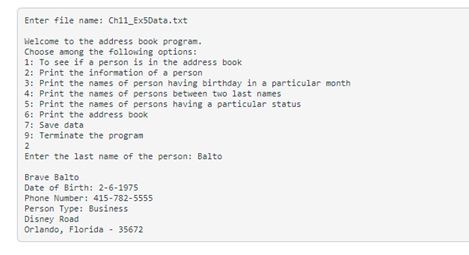 Solved Using classes, design an online address book to keep | Chegg.com