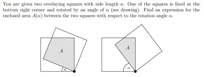 Solved You are given two overlaying squares with side length | Chegg.com