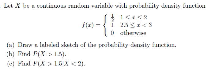 Solved Wherwiec Let X be a continuous random variable with | Chegg.com