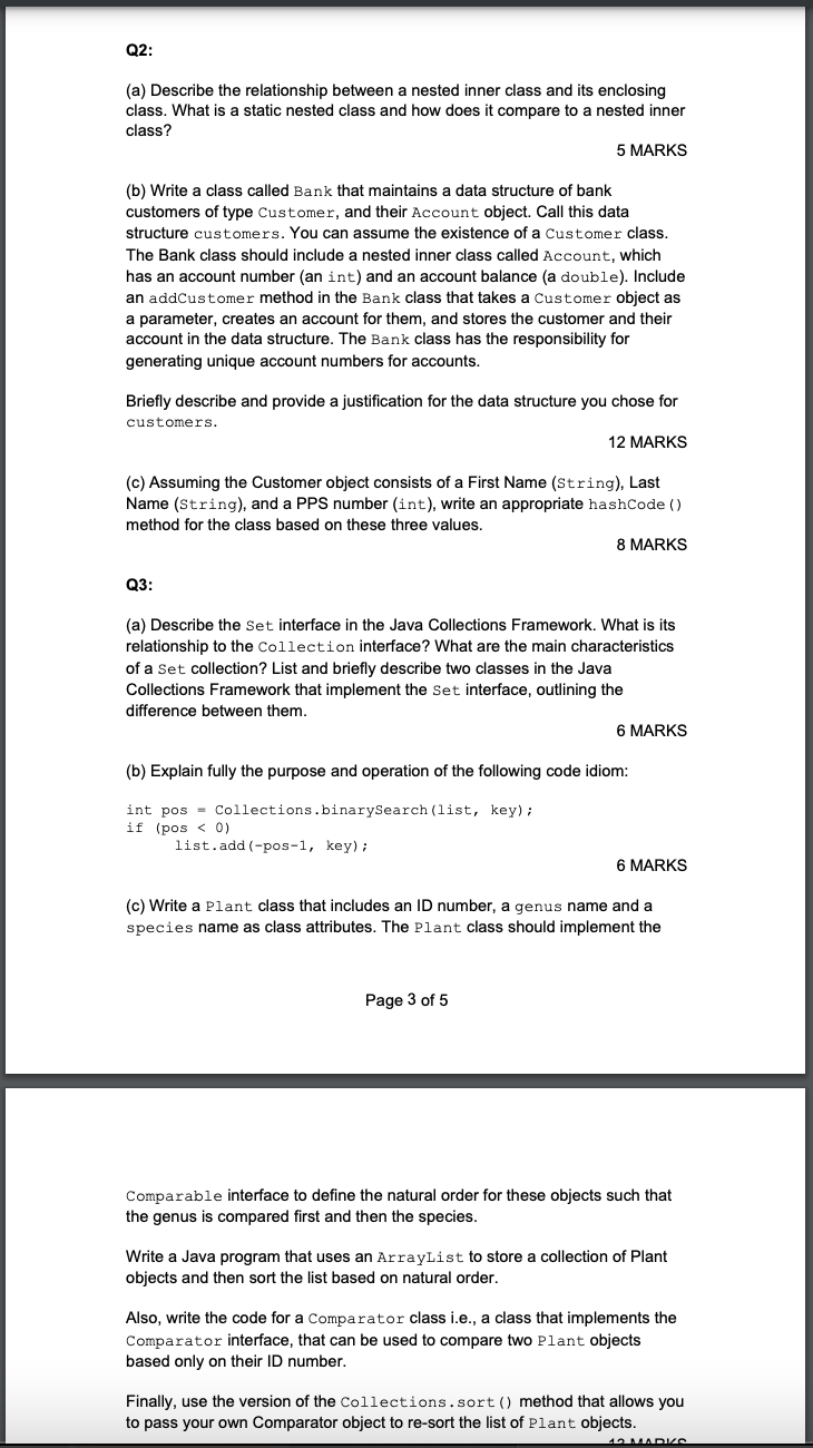 Solved Q2: (a) Describe the relationship between a nested | Chegg.com