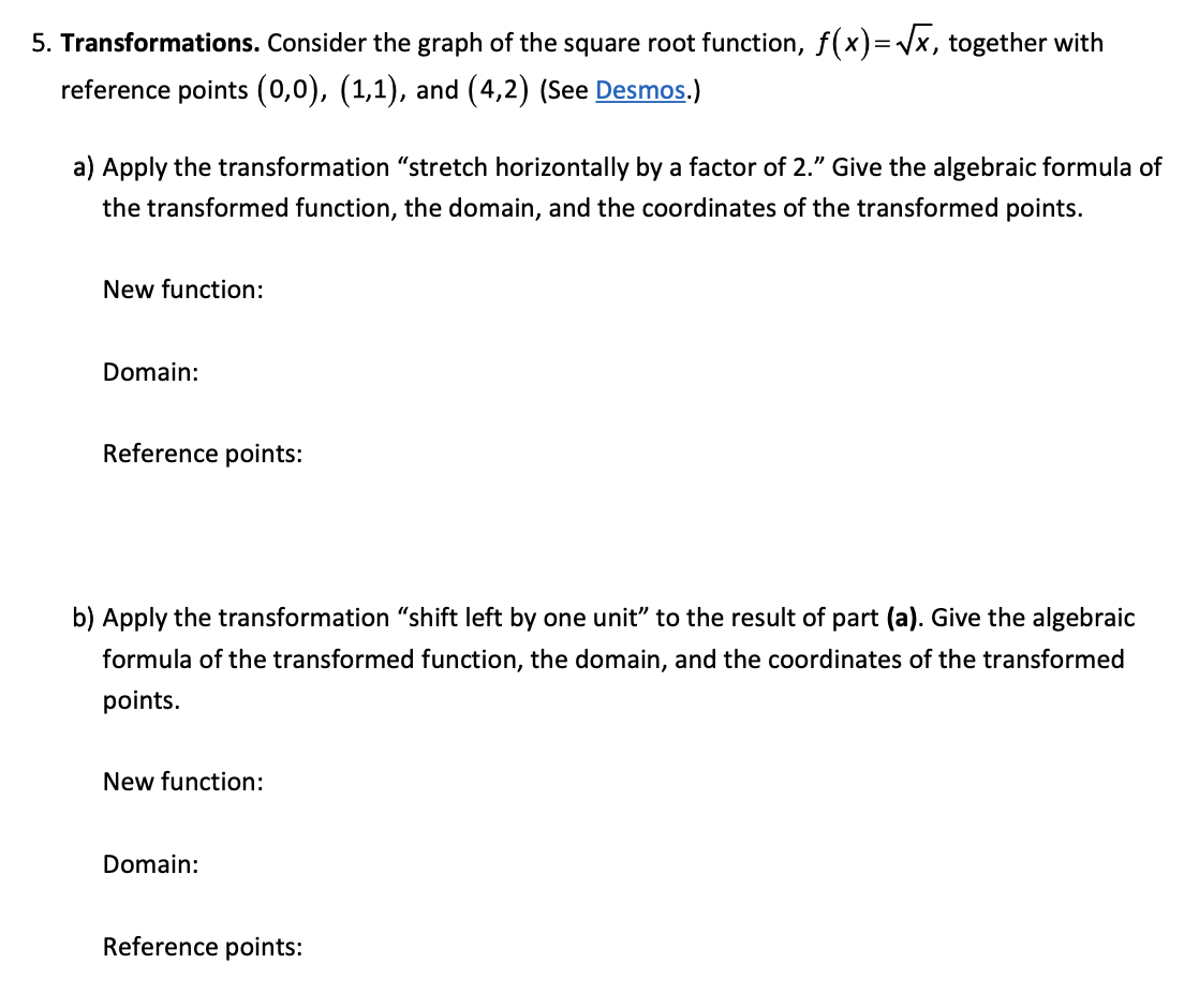 Solved Transformations. Consider the graph of the square | Chegg.com