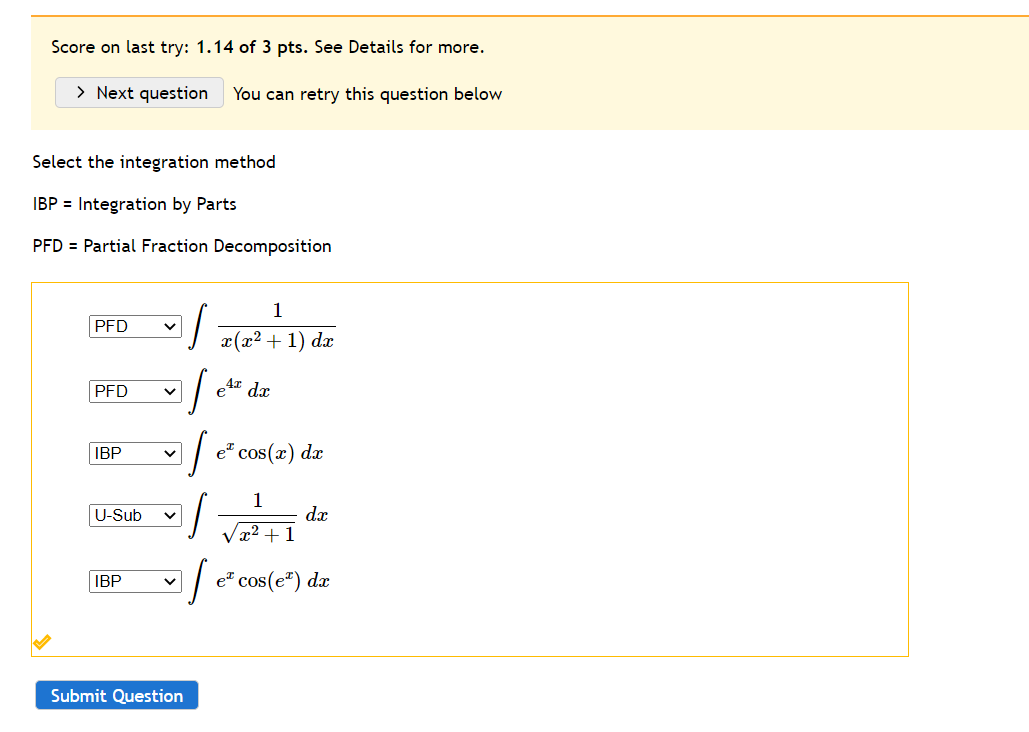 Solved Select the integration method and explain please. | Chegg.com