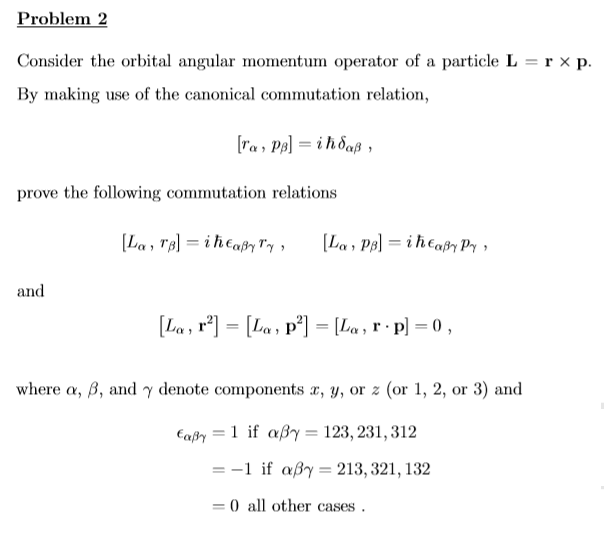 Solved Problem 2 Consider The Orbital Angular Momentum