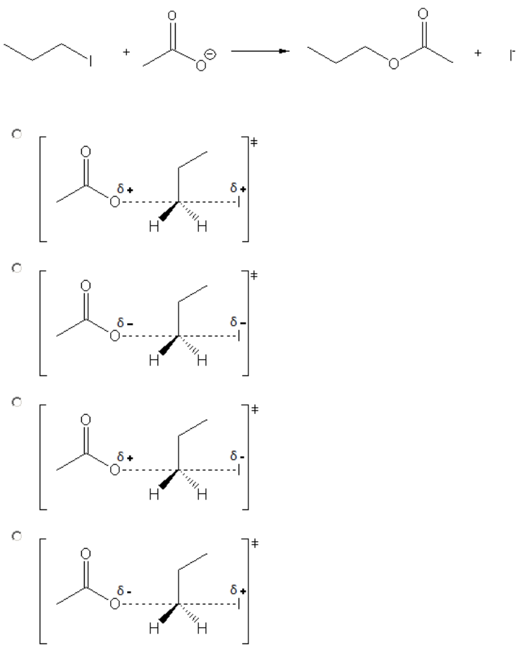 Solved Choose the correct variant of the transition state | Chegg.com