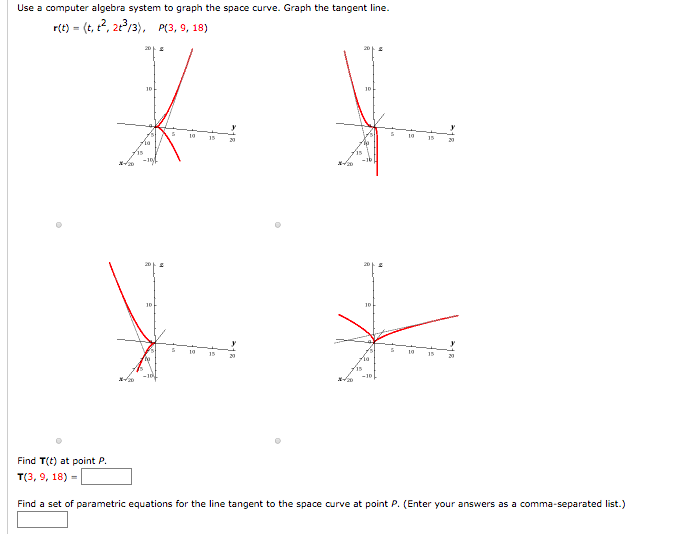 Solved Use a computer algebra system to graph the space | Chegg.com