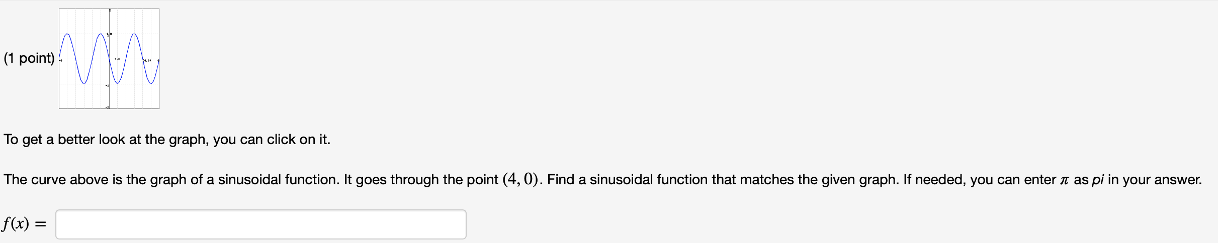 Solved (1 point) HA To get a better look at the graph, you | Chegg.com