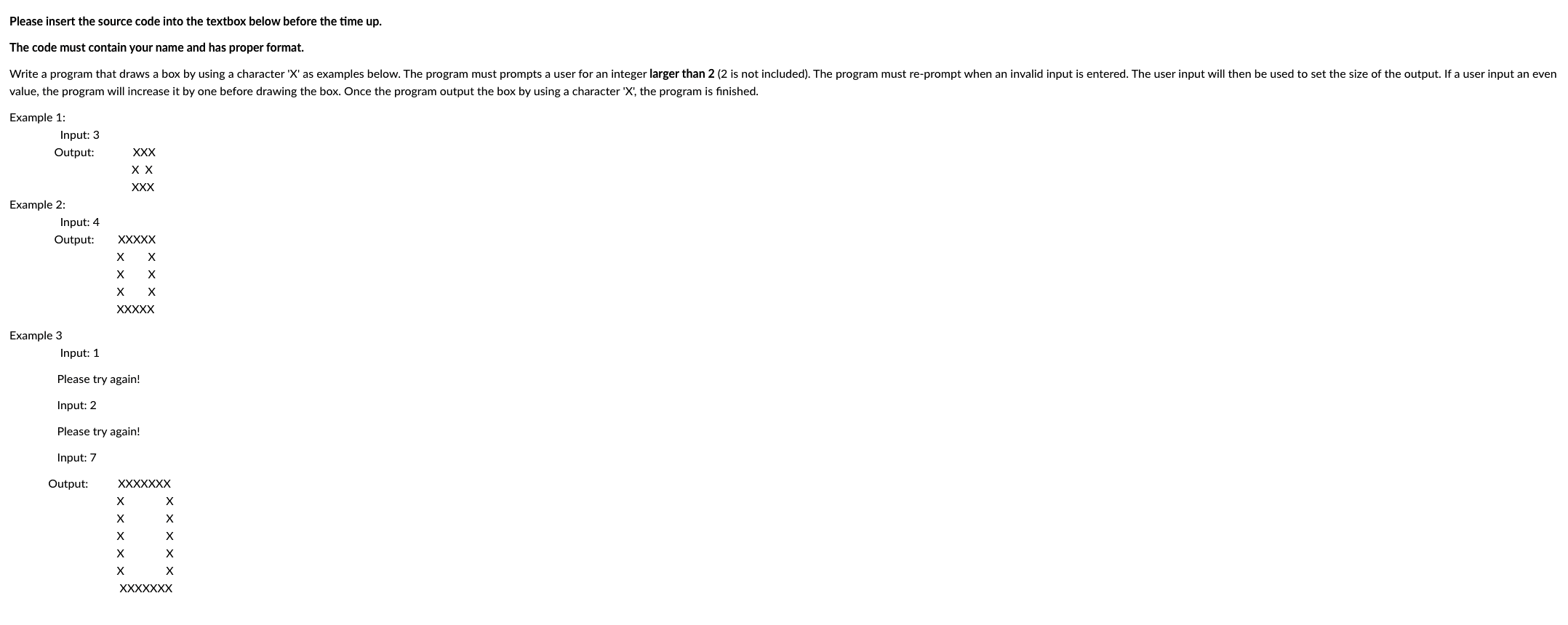 Solved Please insert the source code into the textbox below | Chegg.com