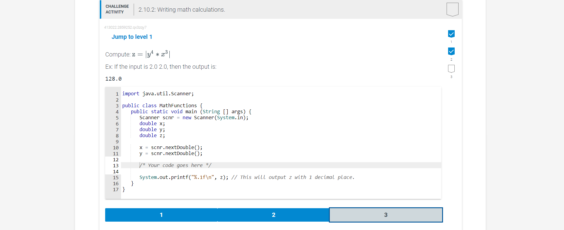 Solved CHALLENGE \begin{tabular}{l|l} ACTIVITY & 2.10.2: | Chegg.com