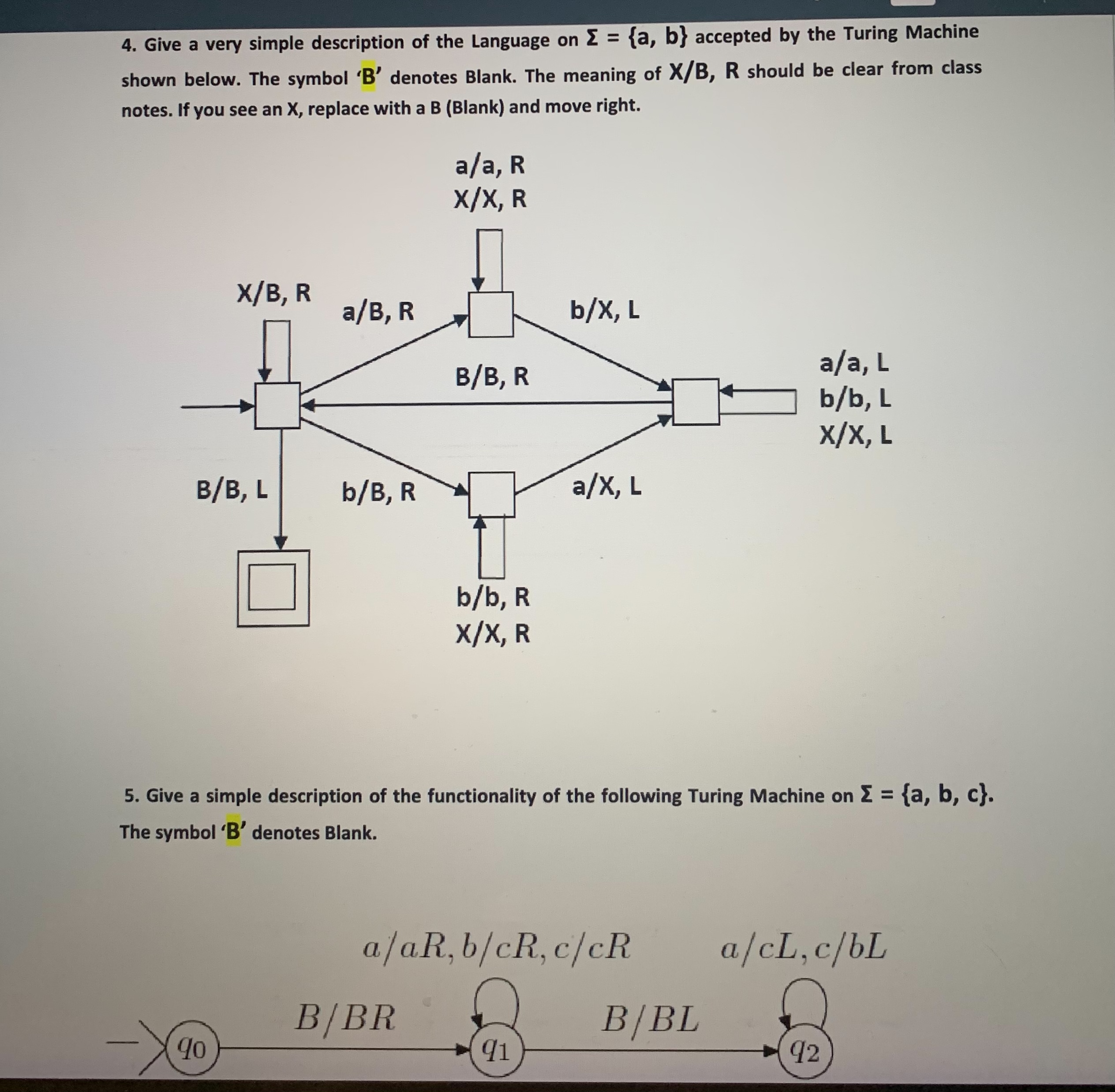 Solved 1. Design a Turing Machine with no more than 3 states | Chegg.com
