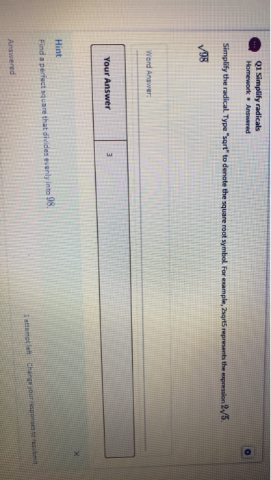Solved Qi Simplify radicals Homework Answered Simplify the | Chegg.com Solved Qi Simplify radicals Homework Answered Simplify the | Chegg.com