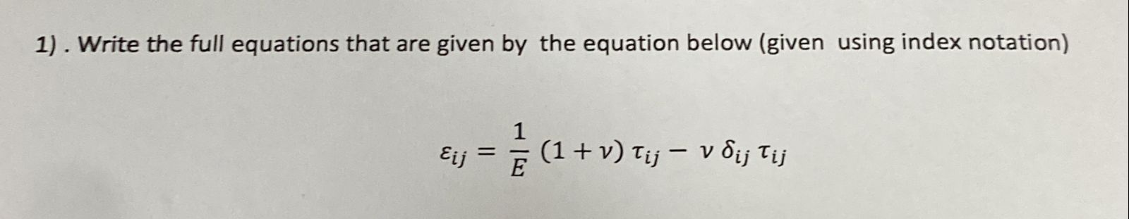 Solved 1). Write the full equations that are given by the | Chegg.com