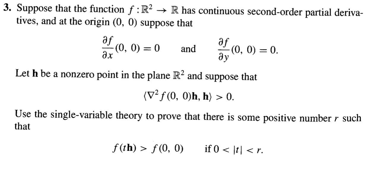 Solved 3. Suppose that the function f:R2 + R has continuous | Chegg.com