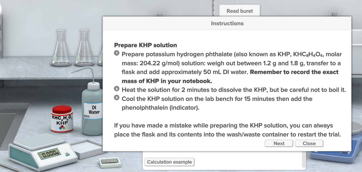 Solved Read buret Instructions Prepare KHP solution Prepare | Chegg.com