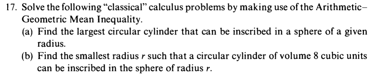 Solved 17. Solve the following "classical" calculus problems | Chegg.com