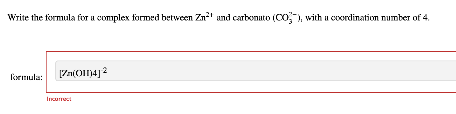 Solved 2+ Write the formula for a complex formed between | Chegg.com