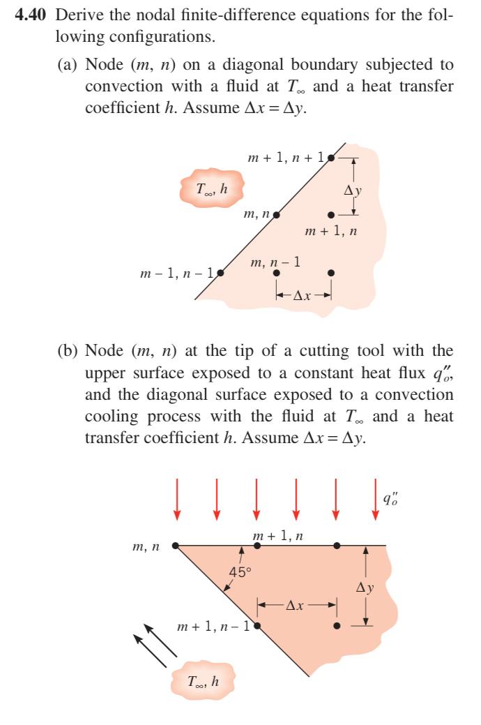 Solved 4 40 Derive The Nodal Finite Difference Equations For