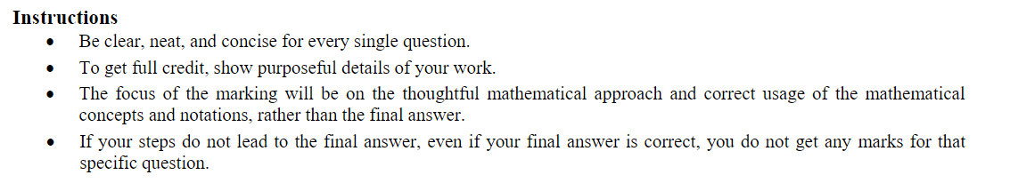 Solved Instructions - Be clear, neat, and concise for every | Chegg.com