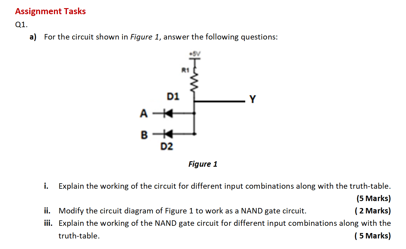 Solved Assignment Tasks Q1. a) For the circuit shown in | Chegg.com