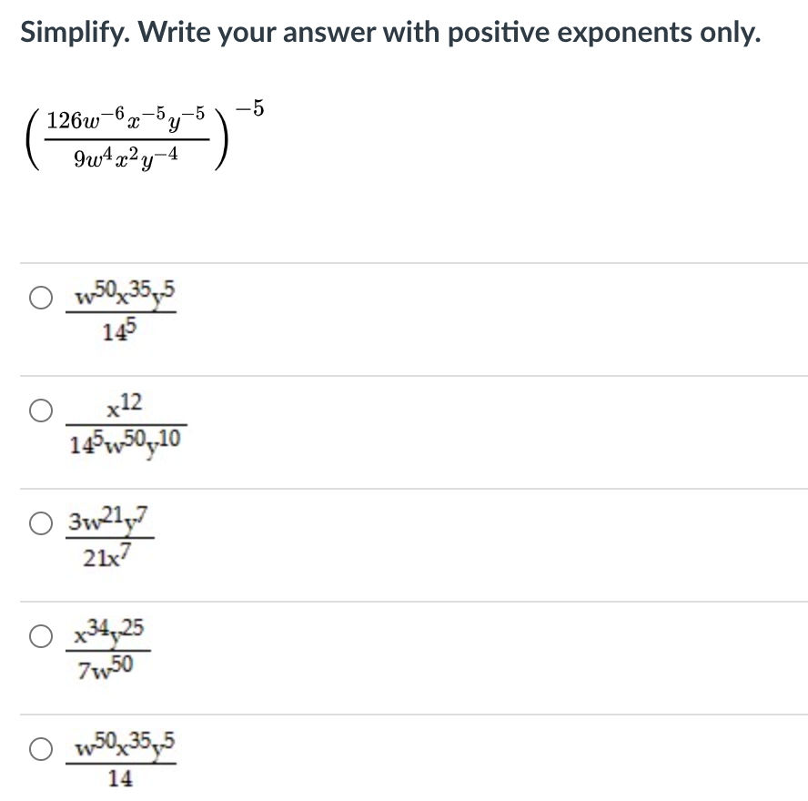 Solved Simplify. Write your answer with positive exponents | Chegg.com