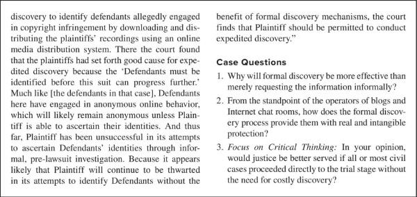 Solved Why will formal discovery be more effective than | Chegg.com