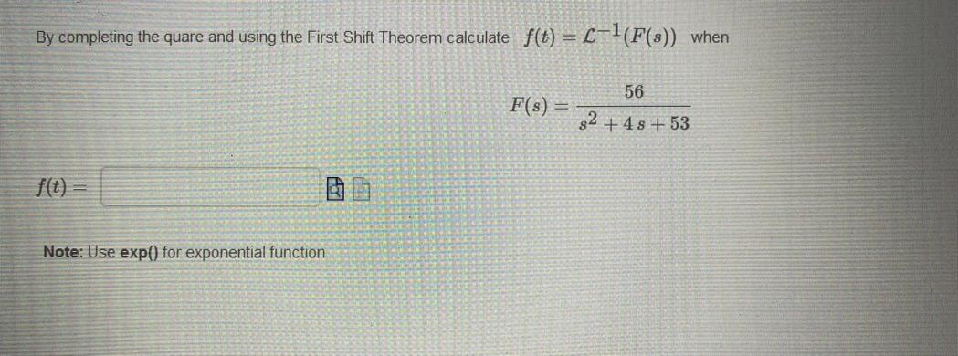 Solved By completing the quare and using the First Shift | Chegg.com