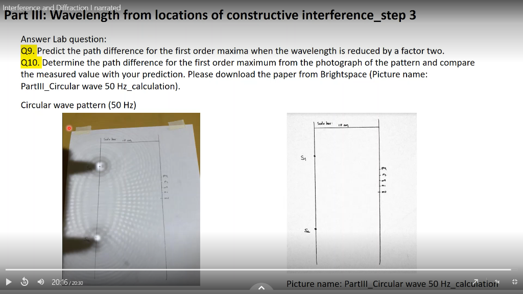 Solved Interference and Diffraction I narrated Part III: | Chegg.com