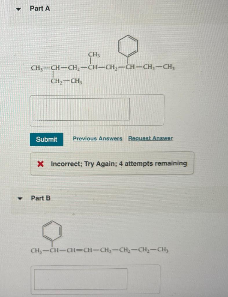 Solved Name each of the following compounds in which the | Chegg.com