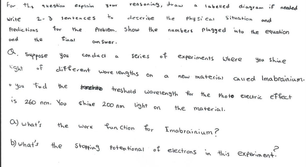 Solved for this question explain your reasoning, draw | Chegg.com