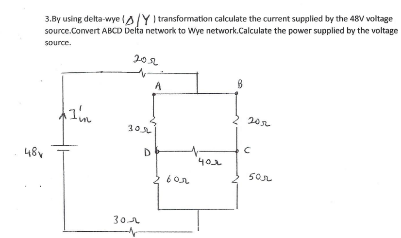 Solved 3.By using delta-wye ( \( \Delta / ﻿Y \) ) | Chegg.com