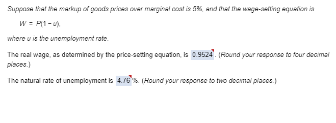 Solved Suppose that the markup of goods prices over marginal | Chegg.com