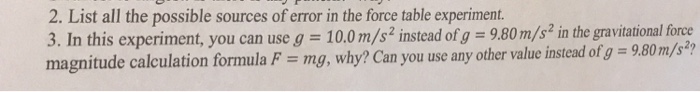 Solved vector addition and force table (THESE ARE GENERIC | Chegg.com