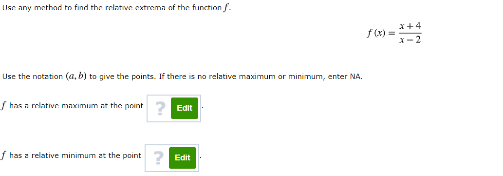 Solved Use any method to find the relative extrema of the | Chegg.com