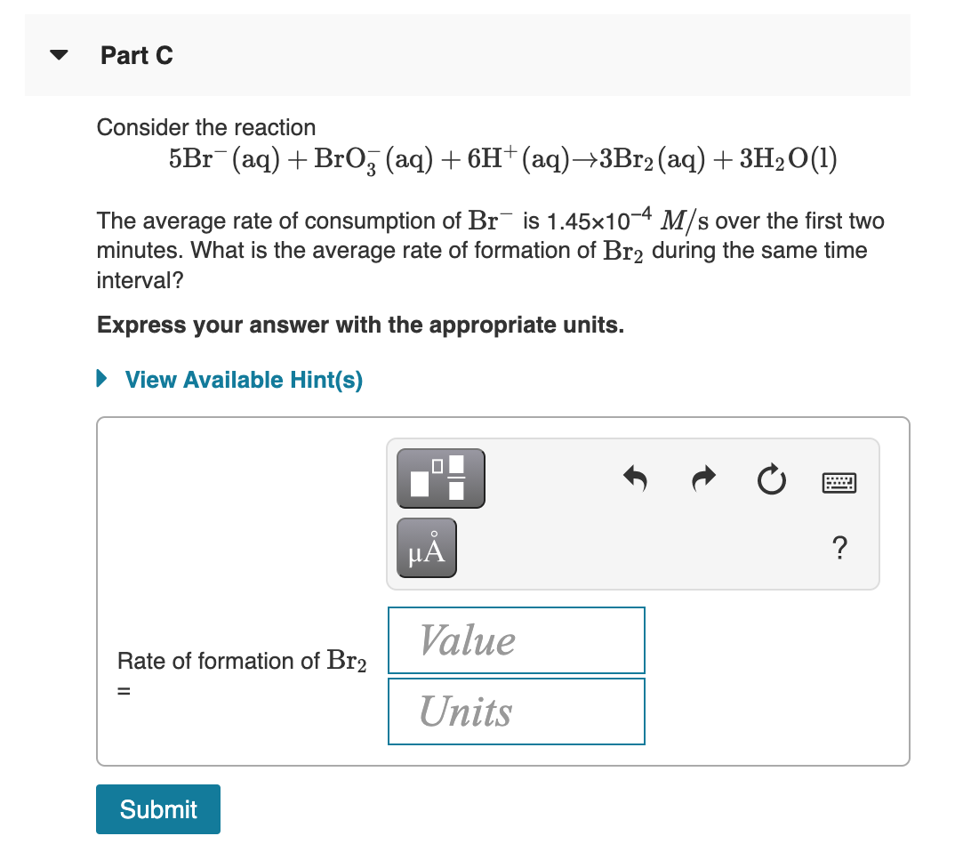 Solved Part A Learning Goal: To calculate average and | Chegg.com