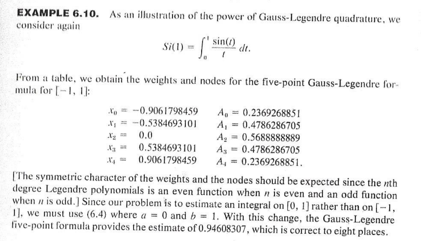 2. Use the three-point Gauss-Legendre formula of | Chegg.com