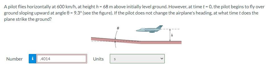 Solved A pilot flies horizontally at 600 km/h, at height | Chegg.com