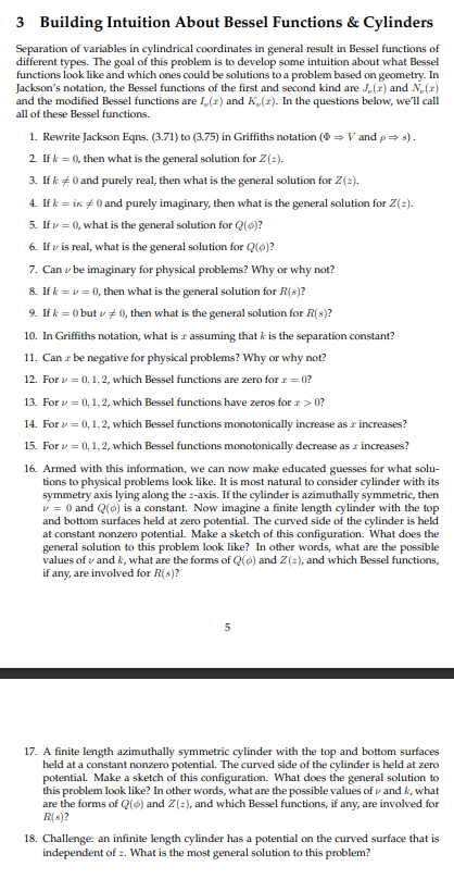 Solved 3 Building Intuition About Bessel Functions & | Chegg.com