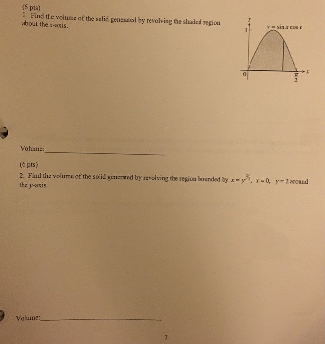 Solved Find the volume of the solid generated by revolving | Chegg.com
