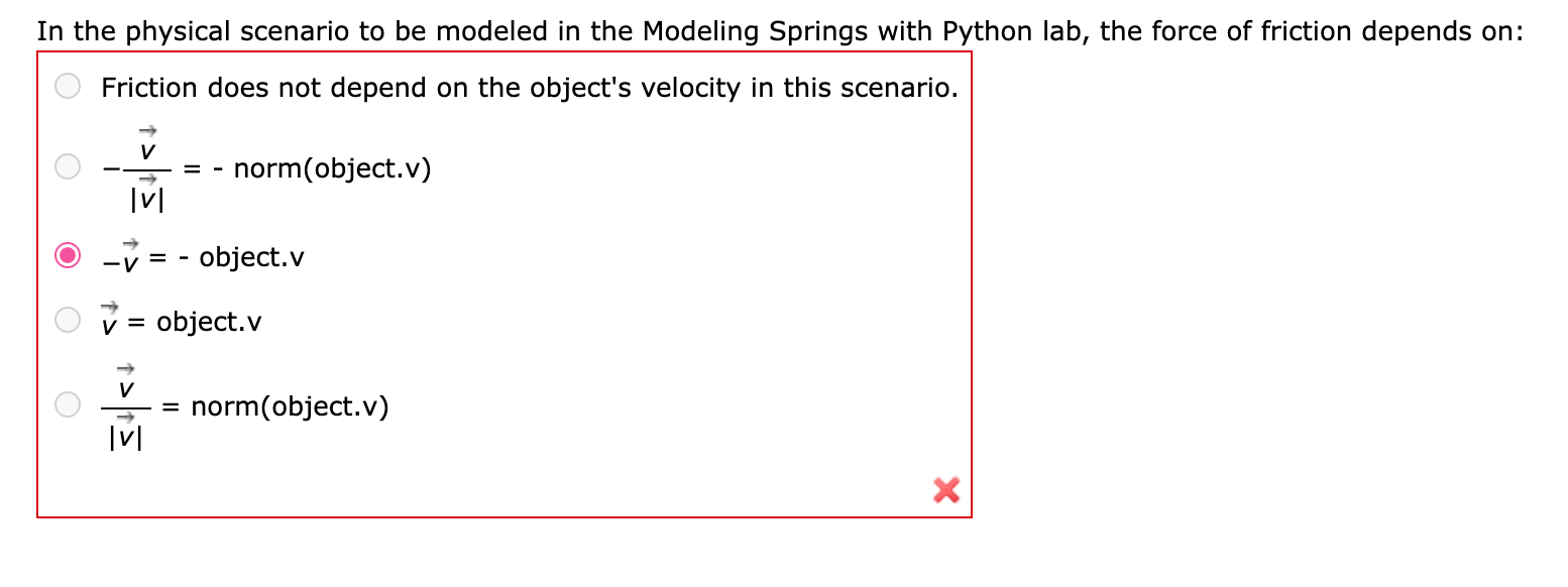 Solved In the physical scenario to be modeled in the | Chegg.com