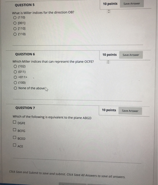 Solved Question 5 10 Points Save Answer What Is Miller 9515