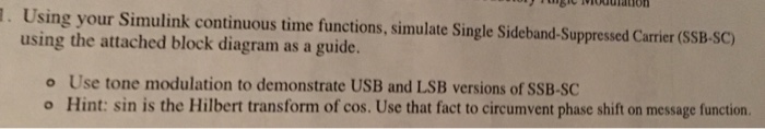 Solved Using your Simulink continuous time functions, | Chegg.com